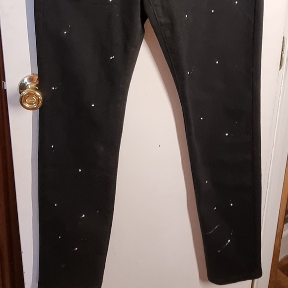 Fire & Rain | Jeans | Fire Rain Mens Black Slim Fit Paint Splatter ...
